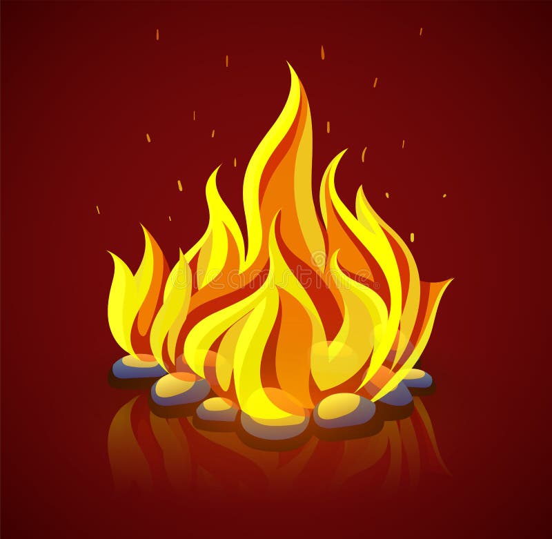 Coal fire stock illustration. Illustration of coal, heat - 1098240