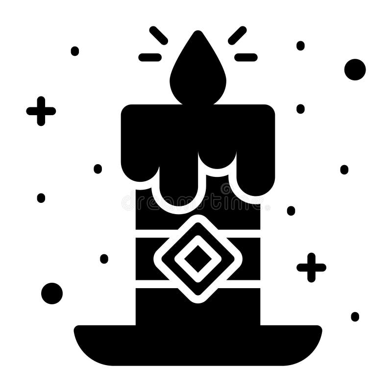 Burning Candle Beautiful Vector Design in Modern Style Stock Vector ...