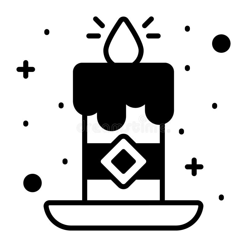Burning Candle Beautiful Vector Design in Modern Style Stock Vector ...