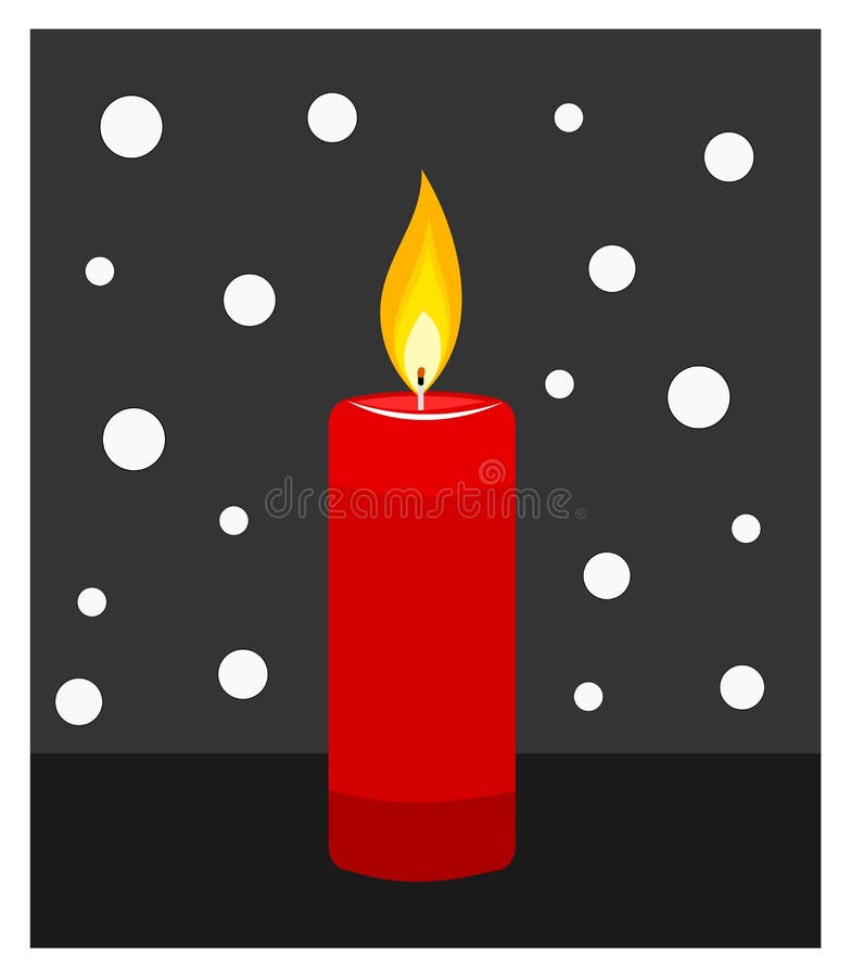 Advent red burning candles stock vector. Illustration of shine - 16030106