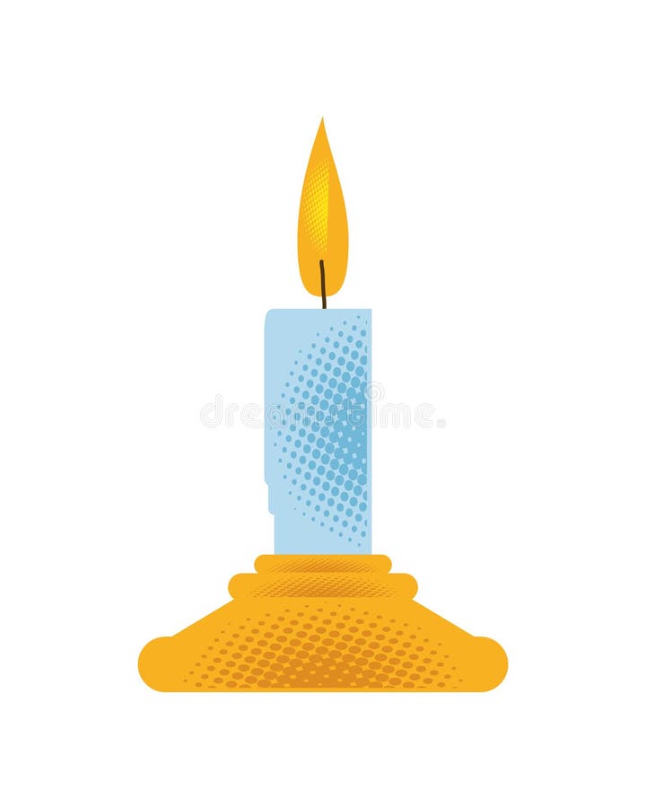 Burning candle isolated stock vector. Illustration of fire - 295006251
