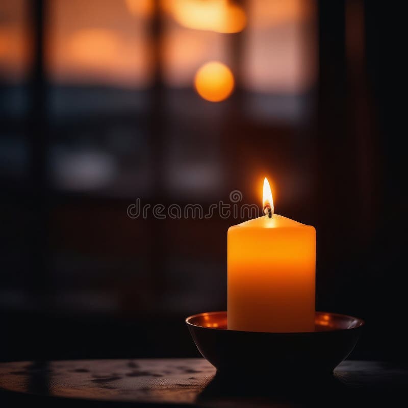 Burning Candle. Memory of the Dead Stock Illustration - Illustration of ...