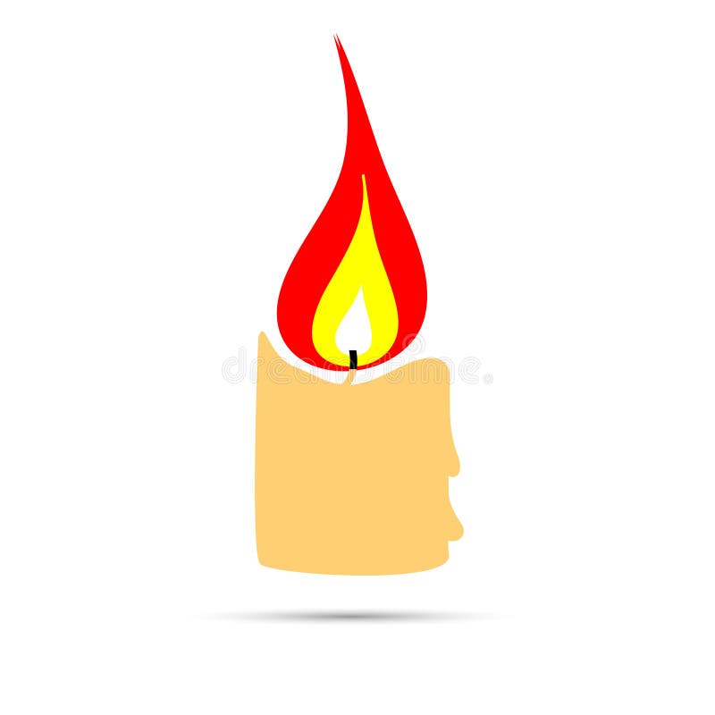 Burning candle sign stock illustration. Illustration of illuminate ...