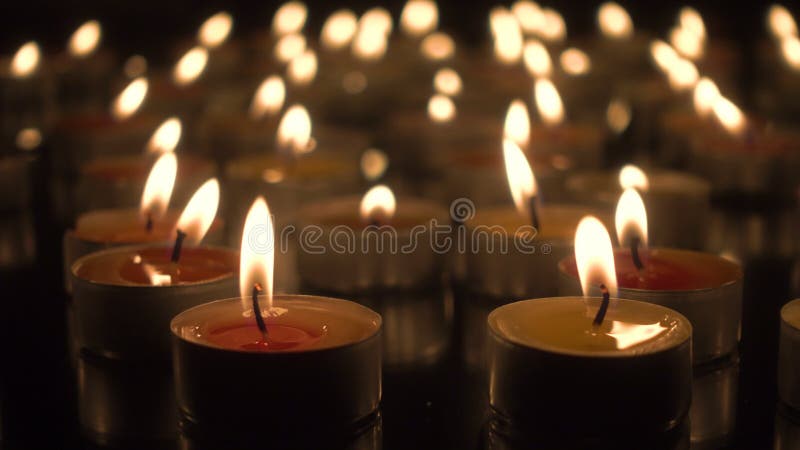 Burning Candles in the Dark - Cinemagraph Stock Footage - Video of ...