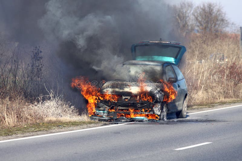 Burning car stock image. Image of blazing, safety, insurance - 22854593