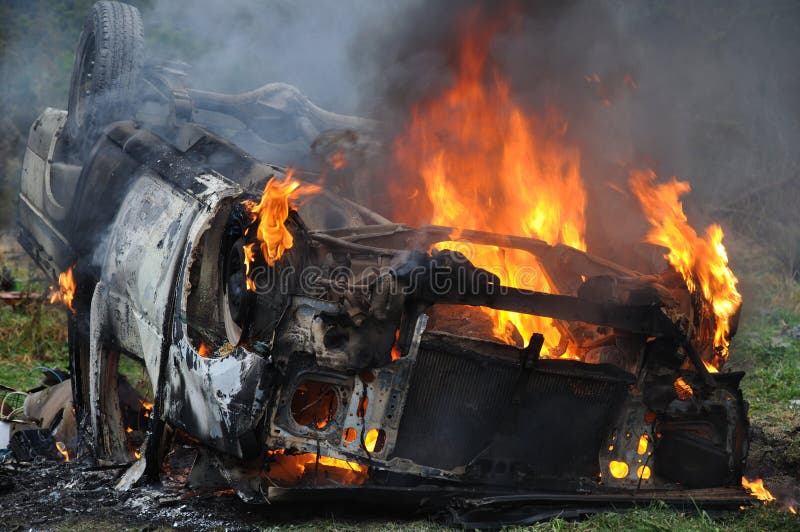 Burning car stock image. Image of sedan, cars, energy - 39337197