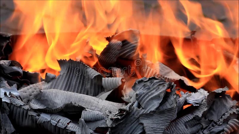 Burning cardboard stock video. Video of burn, industry - 84146611
