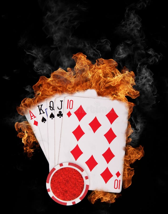 Poker Cards Burn In The Fire Stock Image - Image of gamble, lose: 31006063