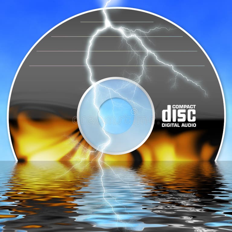 Burning cd stock illustration. Illustration of burning - 7134443