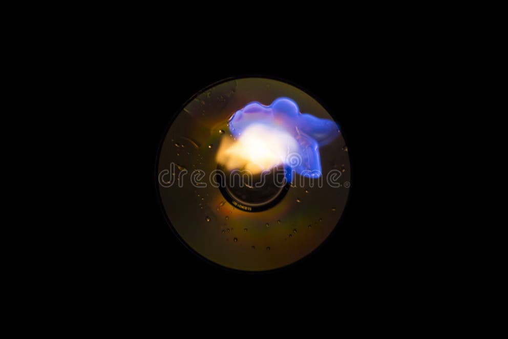 Burning CD blue flame stock image. Image of technology - 79532107