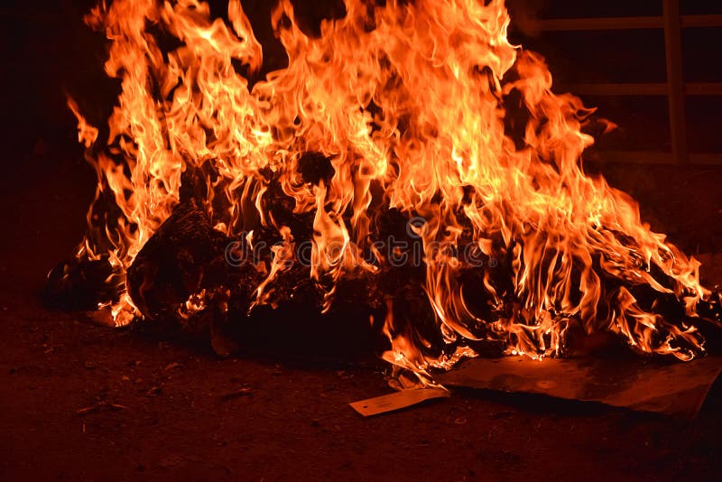Burning Characters at the End of the Year Stock Image - Image of fire ...