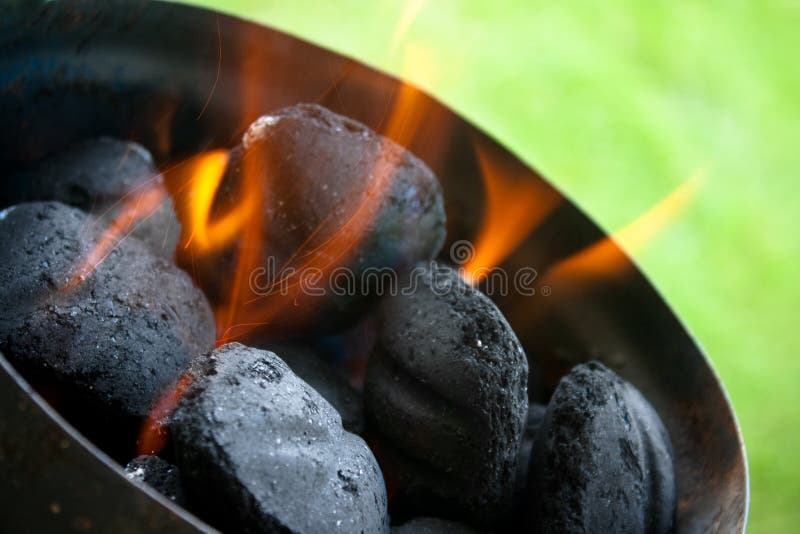 Burning Charcoal stock photo. Image of charcoal, heat - 14482770