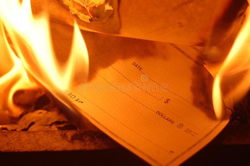 Burning checks stock photo. Image of dangerous, danger - 13722096