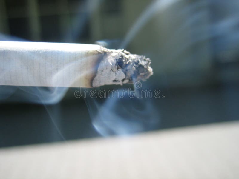 Burning Cigarette And Empty 9mm Bullet Casings In An Old Tin Ash Stock ...