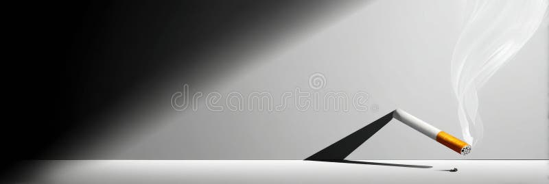 Burning Cigarette Casts Shadow Resembling Coffin in a Minimalist ...