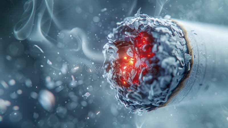 The Burning Cigarette End. AI Generated Stock Image - Image of ...