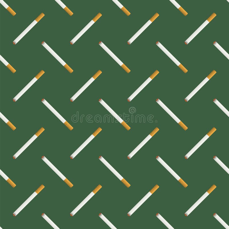 Burning Cigarette Seamless Pattern Stock Illustration - Illustration of ...