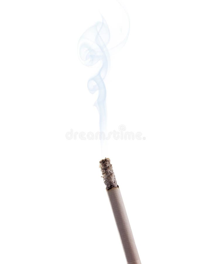 Burning Cigarette with Smoke Stock Photo - Image of dependency ...