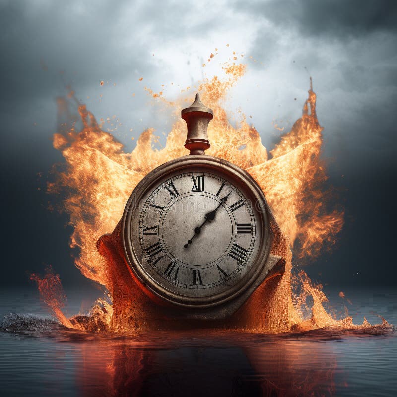Burning Clocks Stock Illustrations – 126 Burning Clocks Stock ...