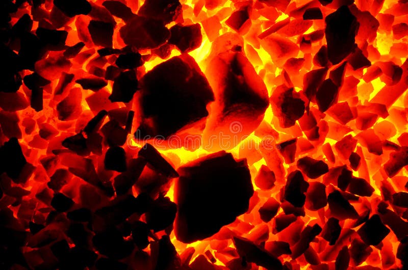 Burning Coal Anthracite of Coarse and Fine Fractions, As a Background ...