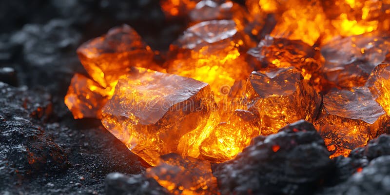 Burning Coal Embers Fire Heat Glowing Texture Background Stock ...