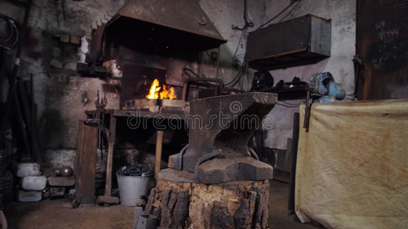 Blacksmith Shop. Close-up of the Vise Against the Background of a ...