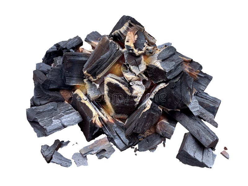 Burning Coal Isolated on White Stock Photo - Image of burn, glow: 254681972