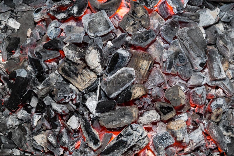 Burning Coal. Fire Place with Glowing Coal. Live Coal Burning Stock ...