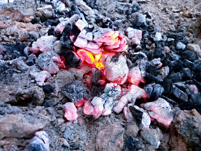Burning Coals in the Village Stock Image - Image of steam, front: 268347575
