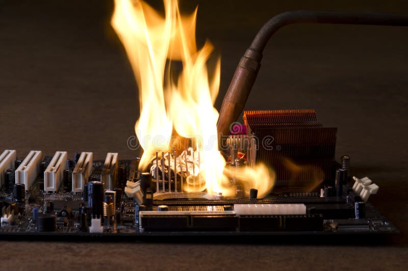 Computer hard disk burning stock photo. Image of burning - 26577446