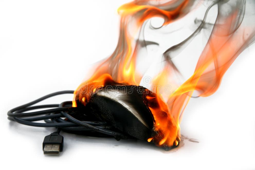 Burning computer mouse stock photo. Image of electronic - 5919902