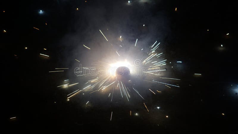 Burning Crackers in the Festival of Diwali Stock Image - Image of light ...