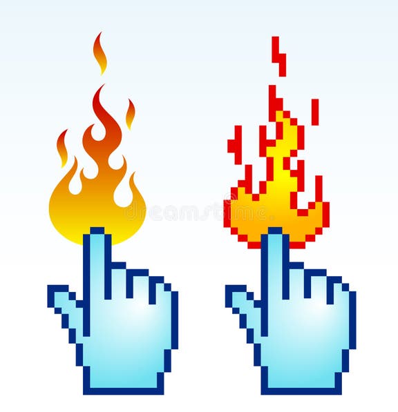 Burning cursor stock vector. Illustration of flaming - 11081975