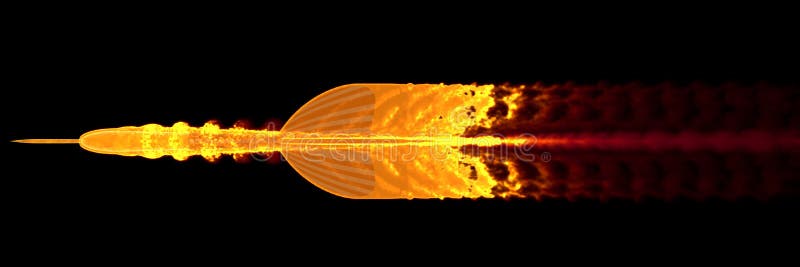 Burning dart stock illustration. Illustration of speed - 58265453