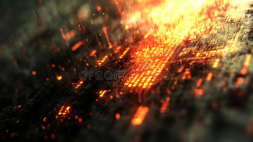 Burning Data Stream stock image. Image of particles - 367074029