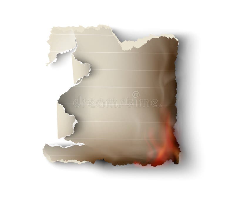 Design Burning Templates Torn Paper with Fire Stock Illustration ...