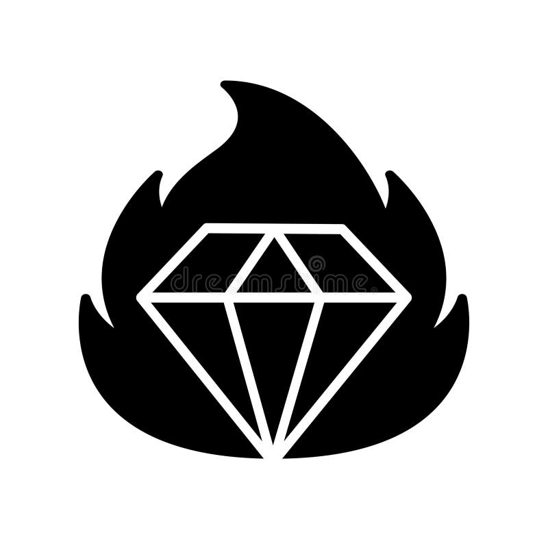 Burning Diamond Logo Vector Stock Vector - Illustration of diamond ...