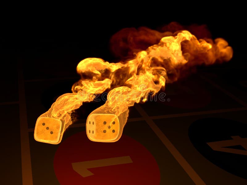 Burning dices stock illustration. Illustration of isolated - 51133809