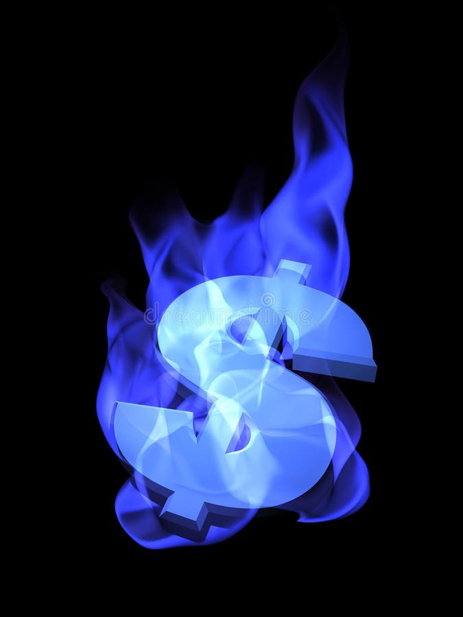 Dollar sign in fire stock photo. Image of concepts, design - 23041246