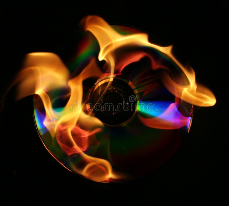 Burning a DVD or CD stock photo. Image of logo, guitar - 614976