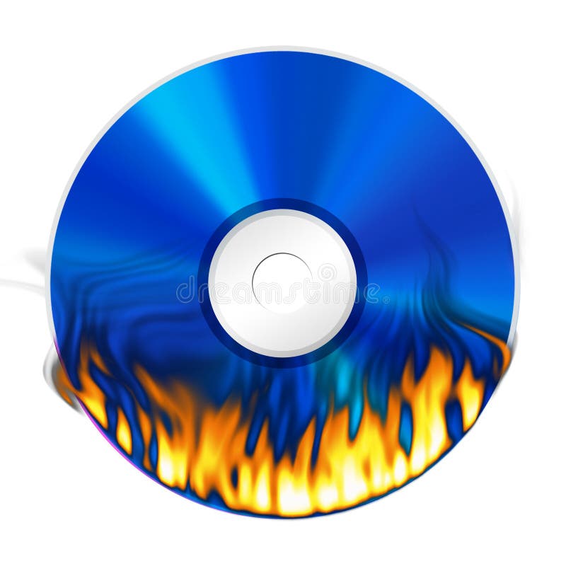 Burn disc stock photo. Image of flame, fiery, computer - 9672476
