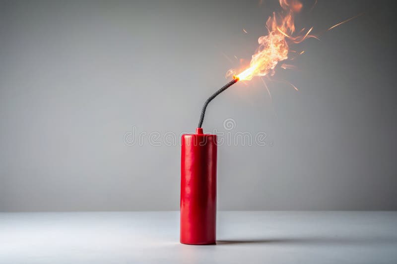 Burning Dynamite Stick Conceptual Image for Explosive Themes Safety ...
