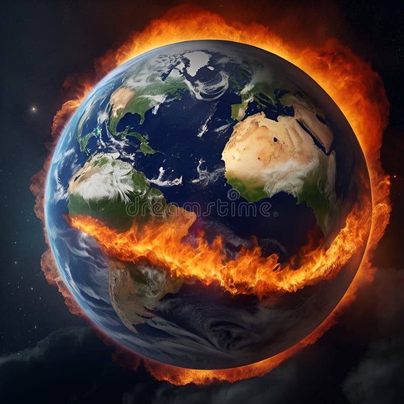 Globe Burning, Earth Burning, Burning Earth in Fire, Climate Change and ...