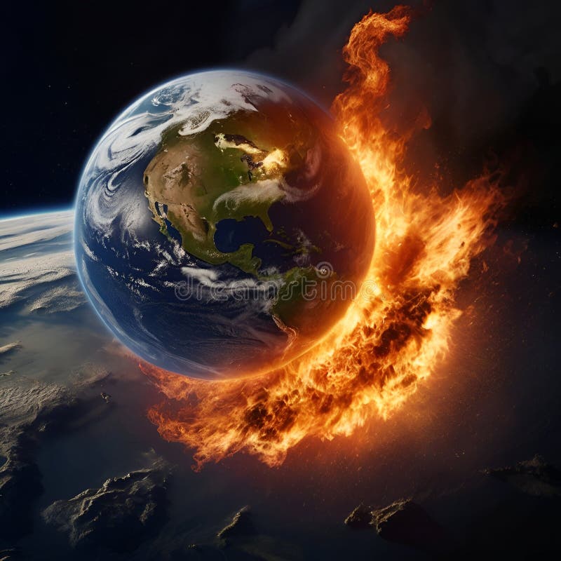 Globe Burning, Earth Burning, Burning Earth in Fire, Climate Change and ...