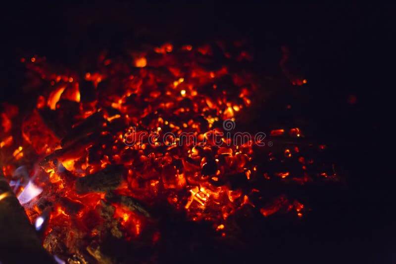 Burning hot embers stock photo. Image of bright, barbecue - 11132330