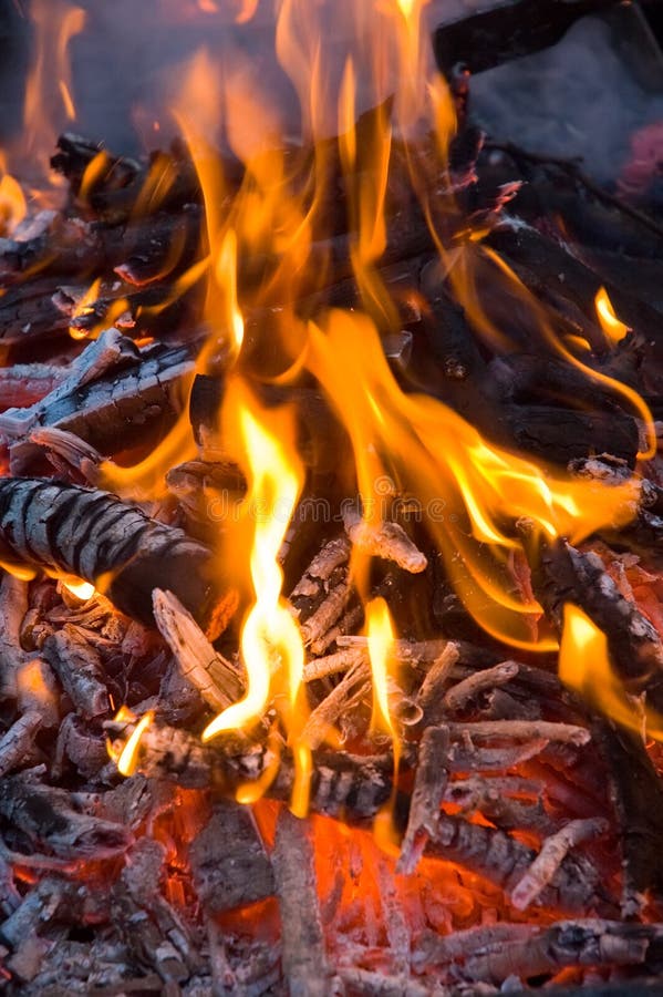 Burning Embers Fireplace Abstract Background Stock Photo - Image of ...