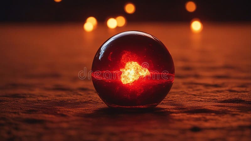 Burning Explosion Light a Large and Oval-shaped Fireball that Glows Red ...