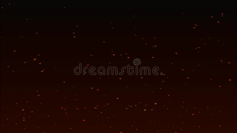 Burning Fade Red Flame Sparks on Float To Top on Black Screen Stock ...