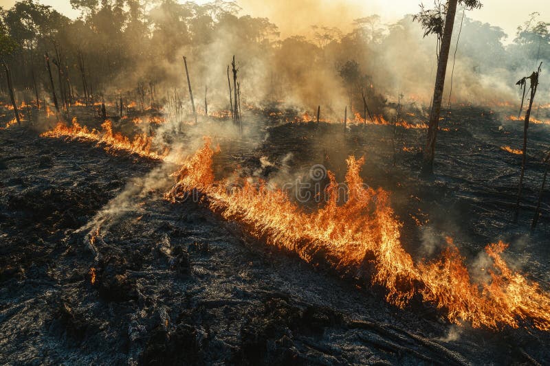 Burning Fields stock image. Image of damage, impact - 367190301