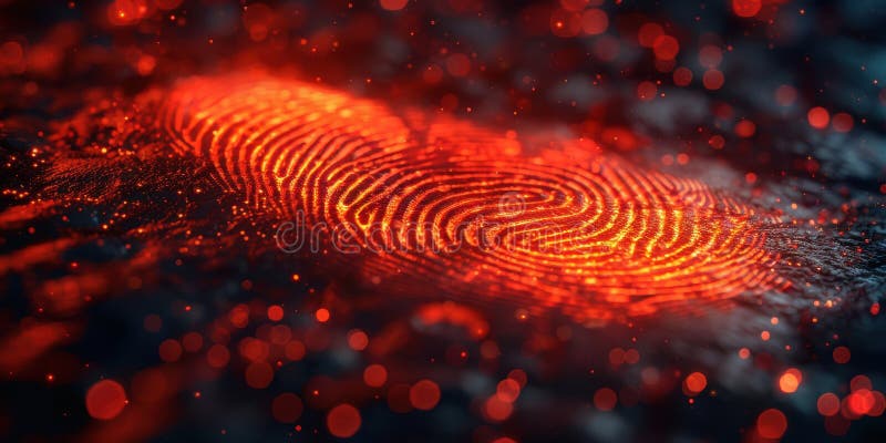 Burning Fingerprint. Created by Generative Artificial Intelligence ...